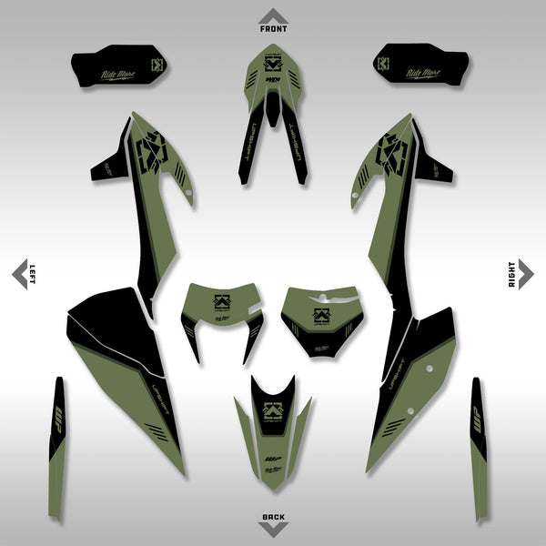 2020 - 2023 EXC-F, XC, XC-W BASELINE GRAPHICS KIT - ALPINE - Upshift ...