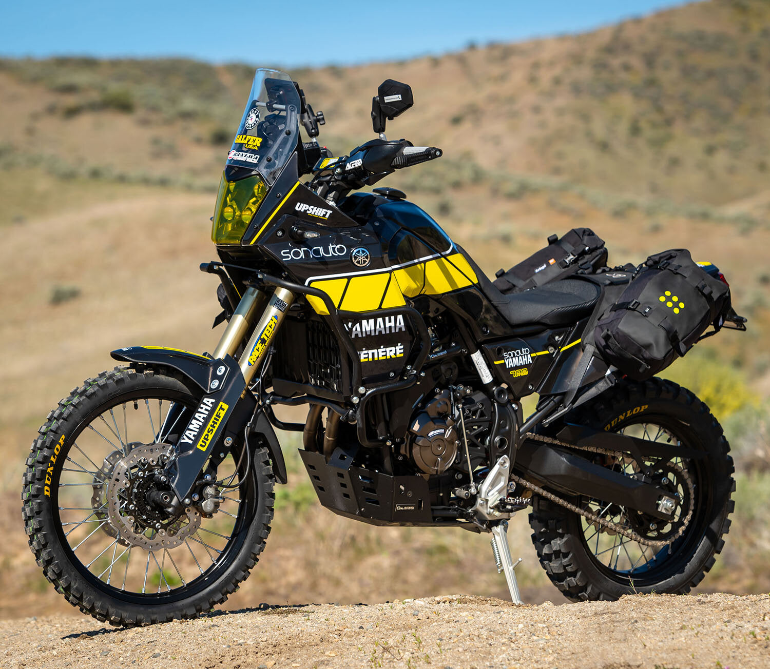2019 - 2024 YAMAHA TENERE 700 - RALLY BLACK / YELLOW - GRAPHICS KIT ...