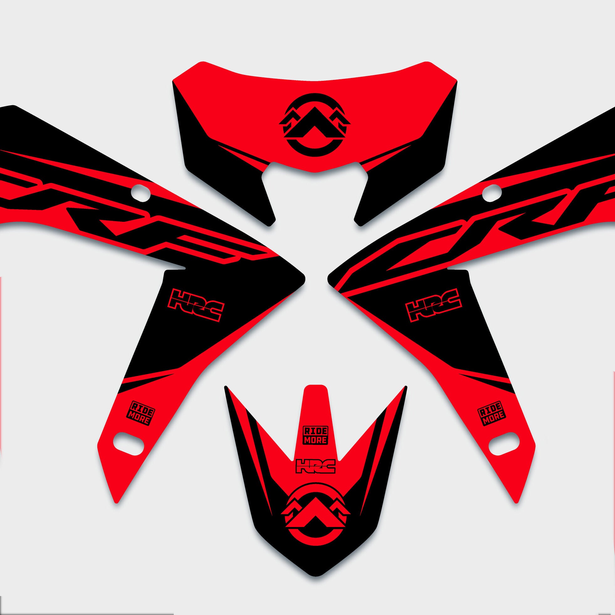 GRAPHICS KIT - 2019–2026 HONDA CRF450L / RL - BLACK / RED 2.0 - Upshift ...