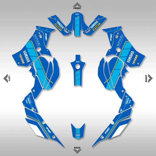 2019 - 2024 YAMAHA TENERE 700 - RALLY BLUE - GRAPHICS KIT - Upshift ...