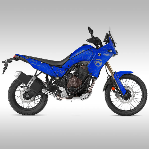 2019 - 2024 YAMAHA TENERE 700 - BLUE TOPO - GRAPHICS KIT - Upshift ...