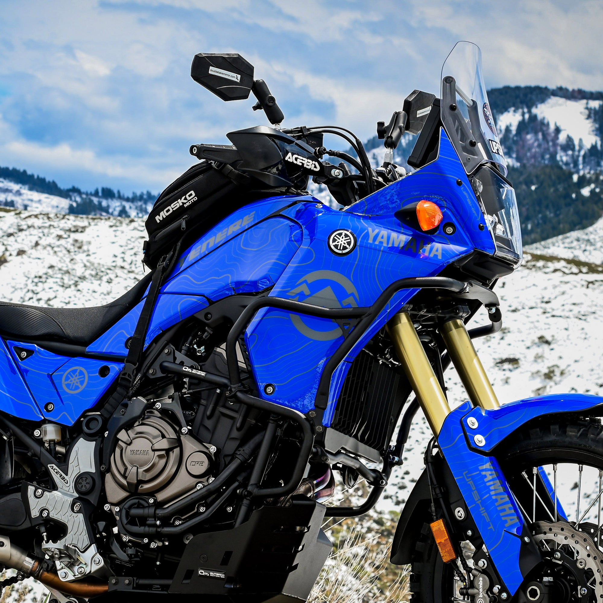 2019 - 2023 YAMAHA TENERE 700 - BLUE TOPO - GRAPHICS KIT - Upshift ...