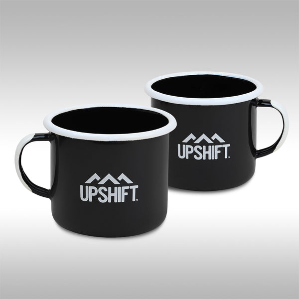 UPSHIFT ENAMELWARE COFFEE MUGS - Upshift Online Inc.